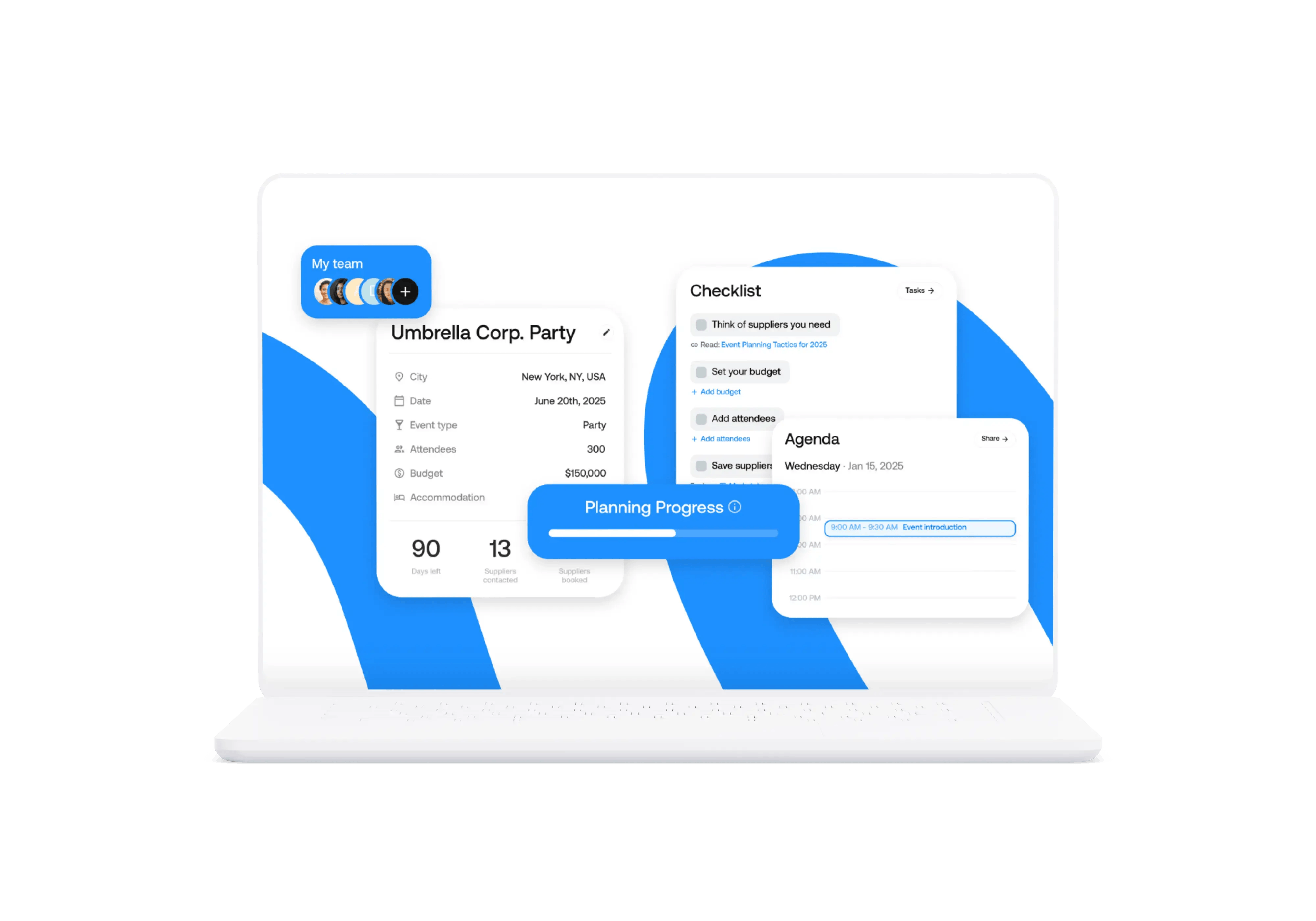 Step-by-step workflow for Meetings & Events | Planned